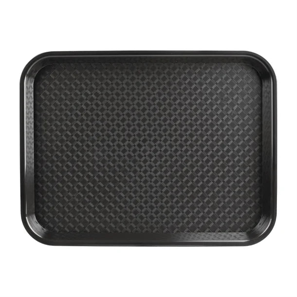 Olympia P507 Black Fast Food Tray – Polypropylene Serving Tray