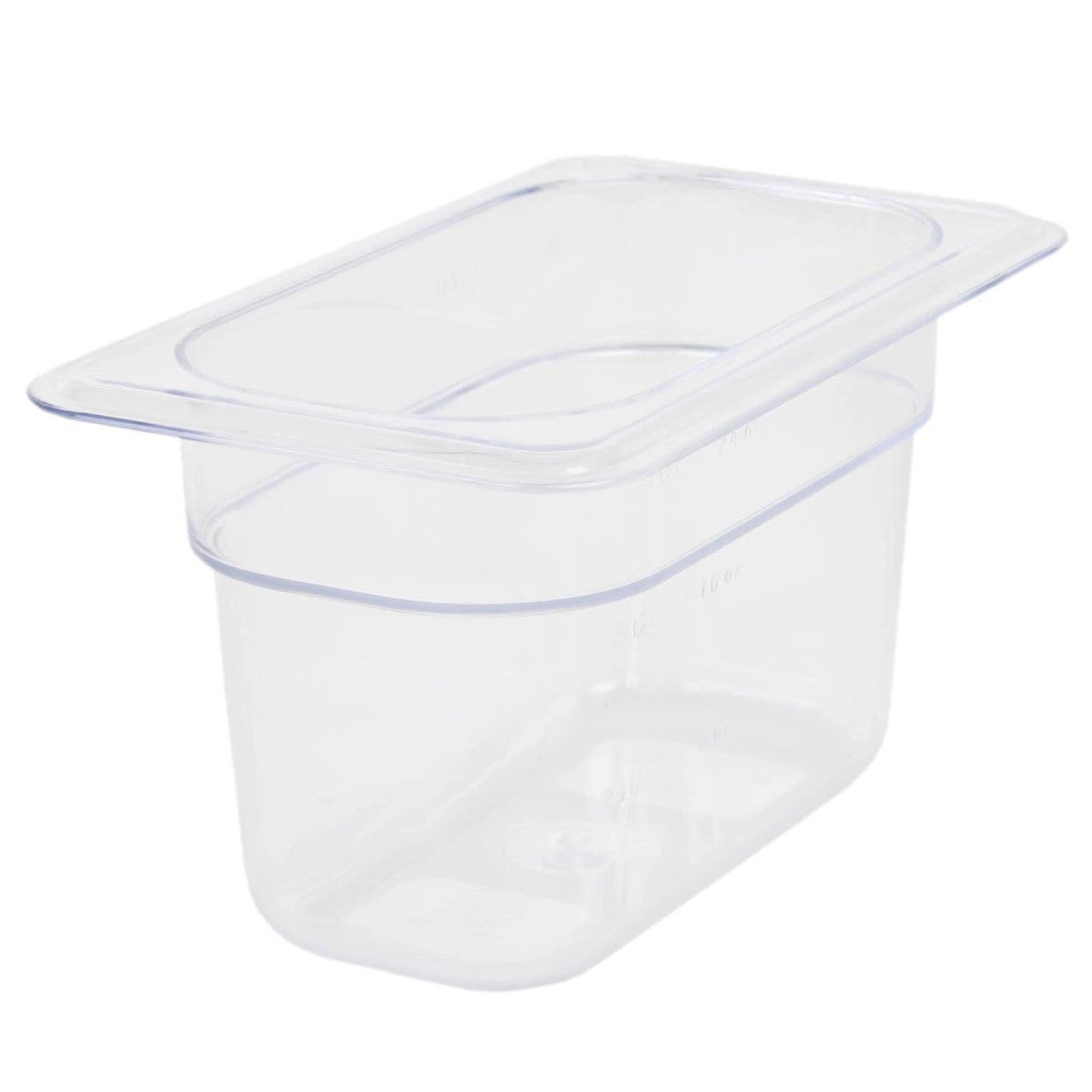 Thunder Group Clear Polycarbonate GN 1/9 Gastronorm Container 100mm